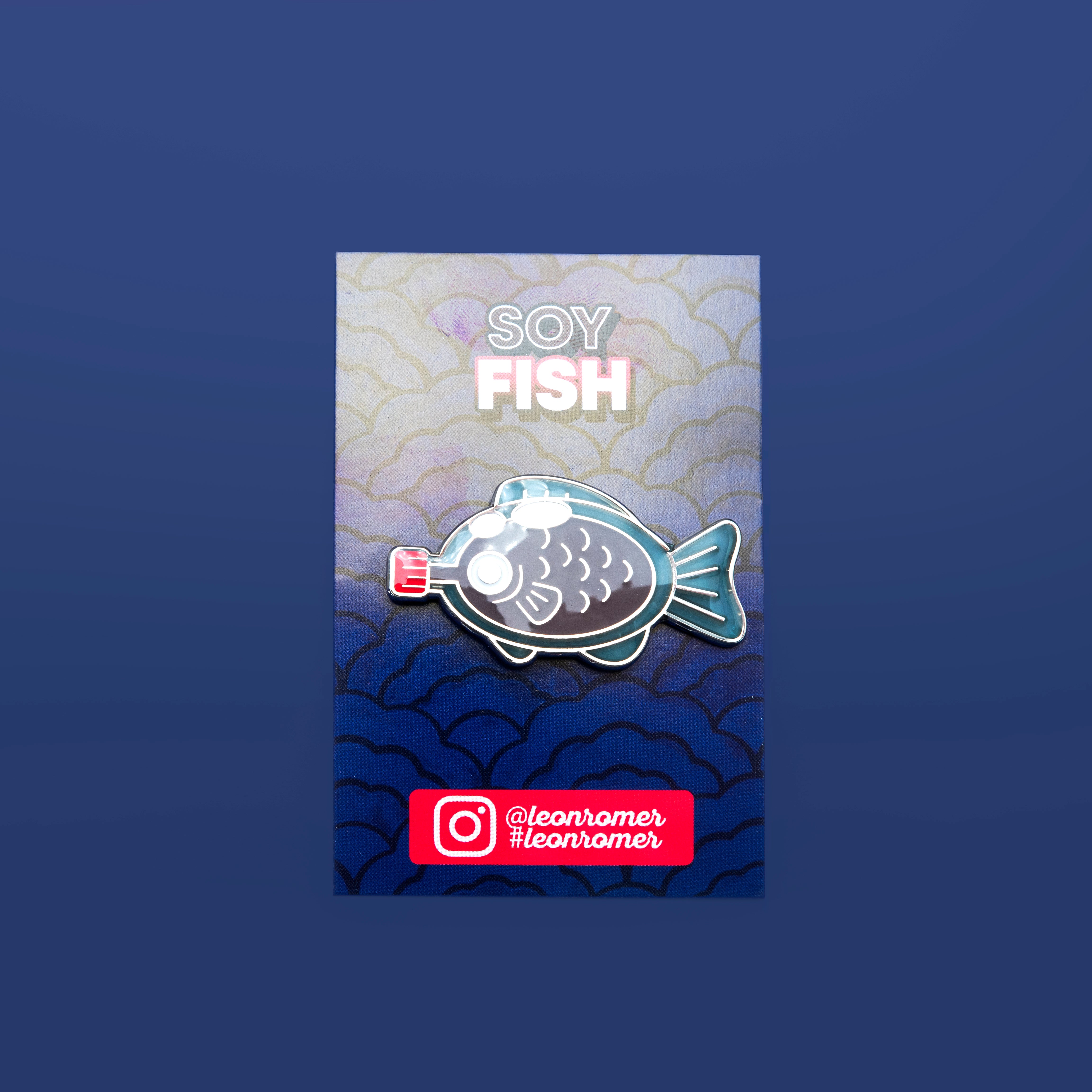 Soy Fish enamel pin - star sign lion lapel pin – LeonRomer