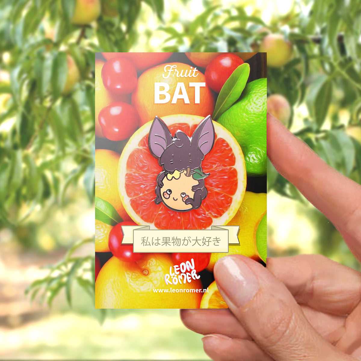 Fruit Bat hard enamel pin – LeonRomer